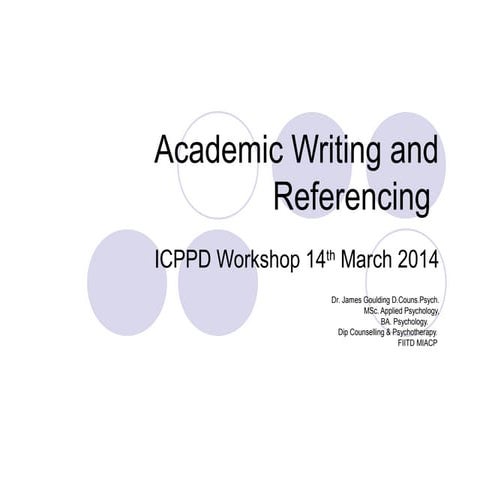 Academic writing and referencing | PPT