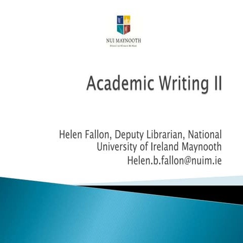 Academic writing II: Grammar, Style, Editing, Proofreading | PPTX