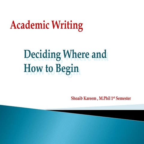 Academic Writing Presentation in Education | PPT