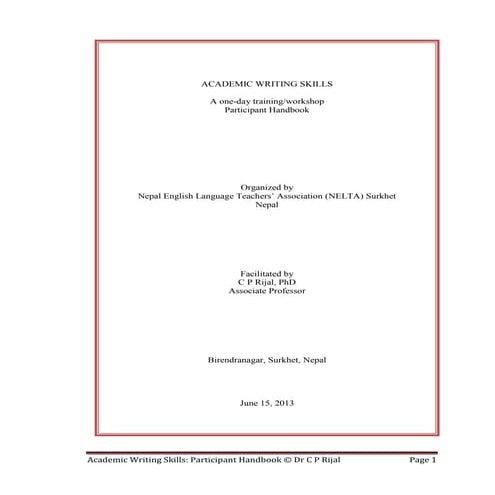 Academic writing skills | PDF