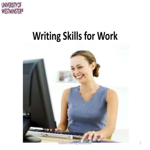 Academic writing skills for work | PPTX