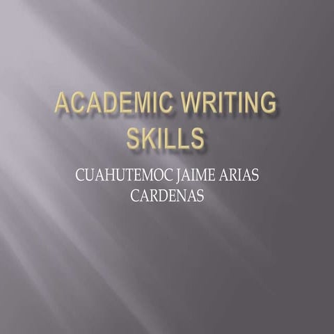 Academic writing skills | PPT