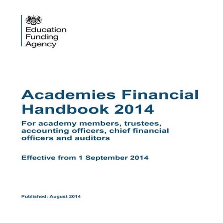 Academies Financial Handbook_2014 (UK) | PDF | Business Accounting ...