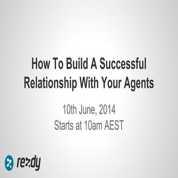 How To Build A Successful Relationship With Your Agents [Rezdy Academy ...