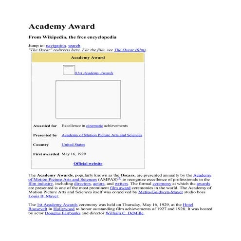 Academy Award | PDF