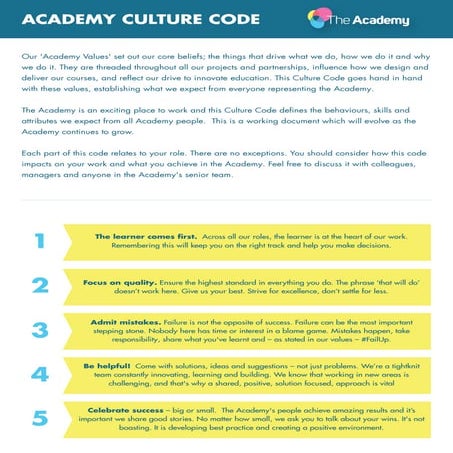 Academy Culture Code | PDF
