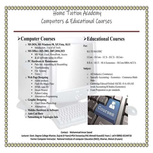 Basic Computer Course Mahad | PPTX
