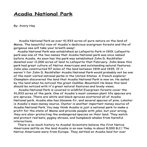 Acadia national park | DOC