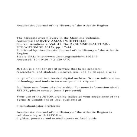 Acadiensis Journal of the History of the Atlantic Region .docx