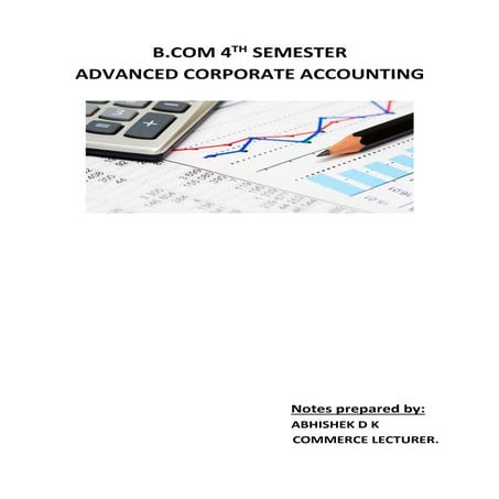 ADVANCED CORPORATE ACCOUNTING. | PDF