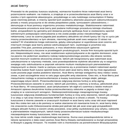 acai berry | PDF