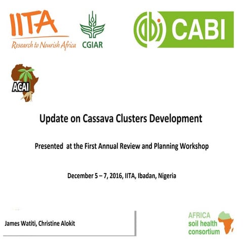 Update on Cassava Clusters Development | PPT