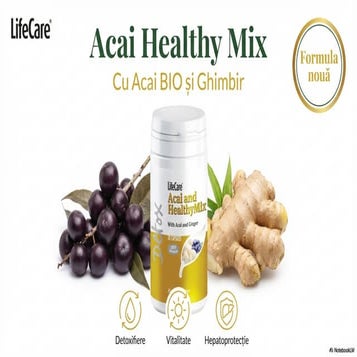 Prezentare Acai Healthy Mix, cu acai BIO și ghimbir, Life Care ...
