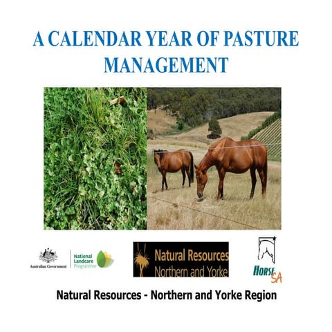 A calendar year of pasture management #horsecare | PDF