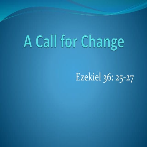 A call for change | PPTX