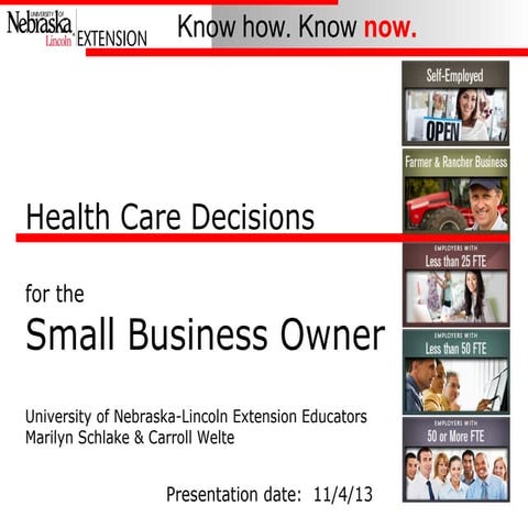 Affordable Care Act Presentation for Small Businesses | PPT