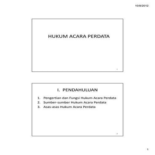 Hukum Acara Perdata | PDF
