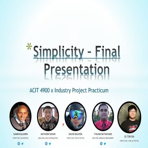 A-Card Android App Final Presentation TEAM SIMPLICITY | PPT