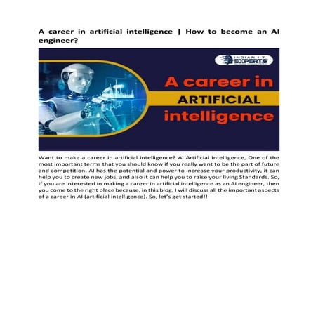 A career in artificial intelligence.docx
