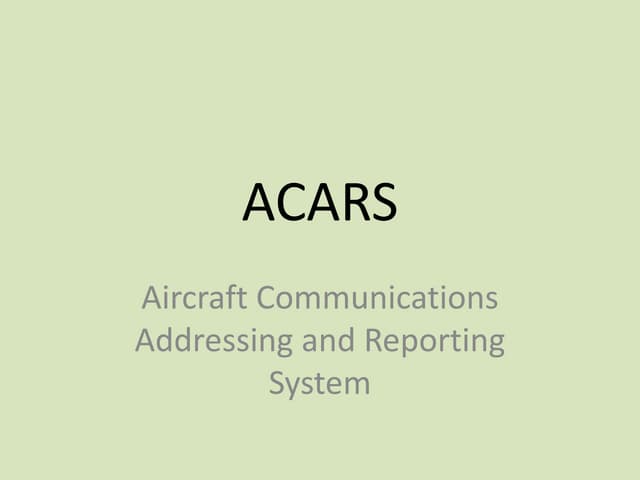 ACARS | PPT