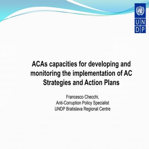 ACAs capacities for developing and monitoring the implementation of ac ...