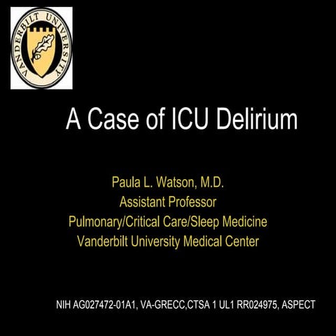 A case of delirium | PDF | Lung and Respiratory Health | Diseases and ...