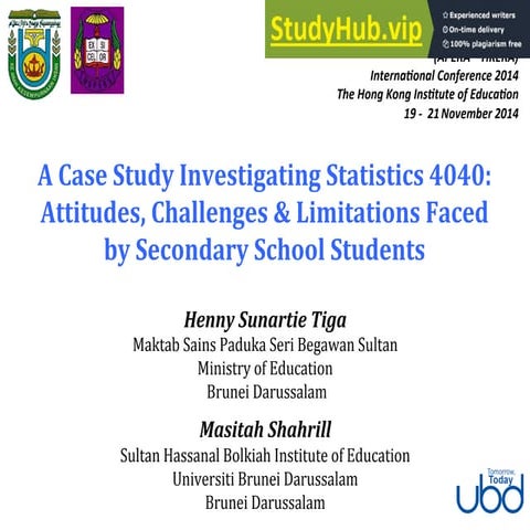 A Case Study Investigating Statistics 4040 Attitudes, Challenges and ...