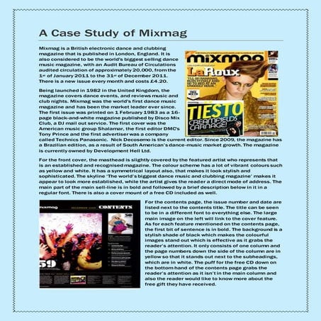 A Case Study of Mixmag | DOCX