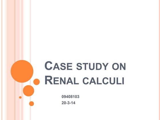 A case study on acute renal failure | PPTX