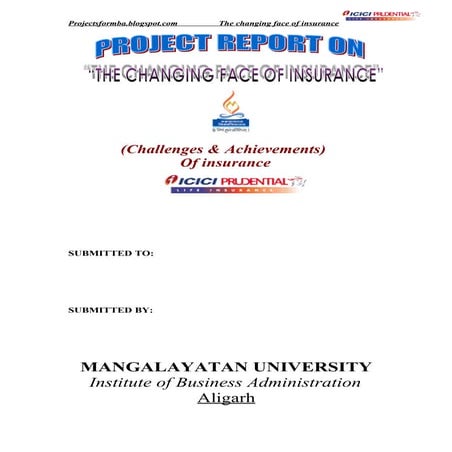 A case study on the changing face of insurance | DOC