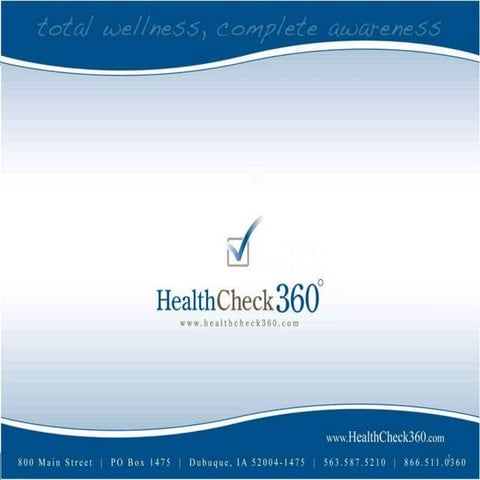 HealthCheck360 ACA wellness Incentive and Alternative Standard ...