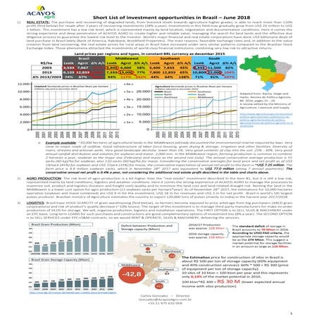 FDI in Brazil for degraded pastures recovery | PDF