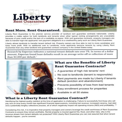 Liberty Rent Guarantee-Alan Bernard Flyer | PDF