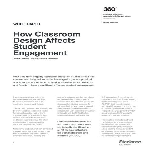 How Classroom Design Affects Student Engagement | PDF | Educational ...