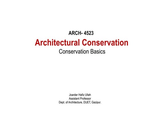 Architectural conservation | PPSX | Remodeling & Construction | Home ...