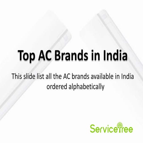 Top AC Brands in India | PPTX