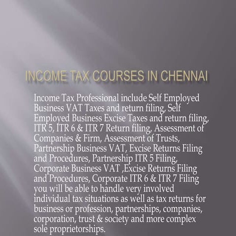 income tax courses after 12th | PPTX