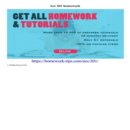Acc 201-homework | PDF