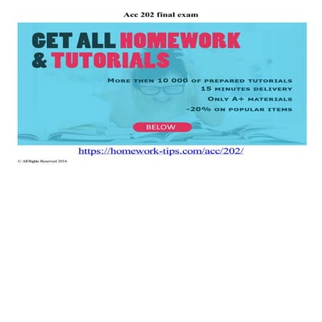 Acc 202-final-exam | PDF
