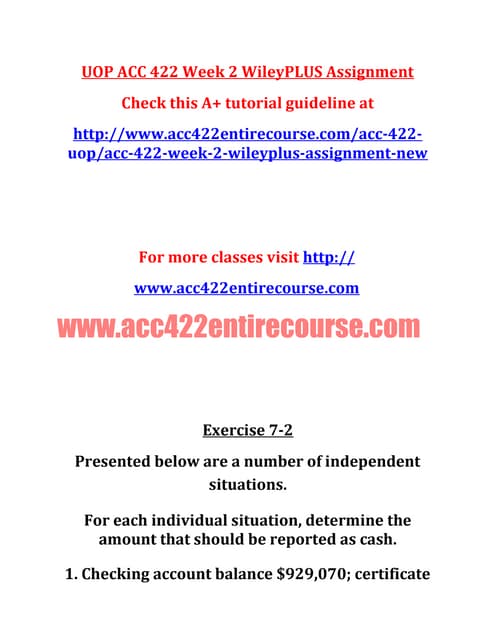 Acc 422-week-2-wiley plus-assignment | PDF Acc 422-week-2-wiley plus-assignment | PDF