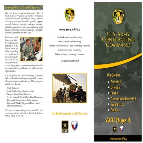 Army Contracting Command Brochure | PDF