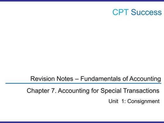 Lecture 12. consignment accounting | PDF | Business Accounting ...