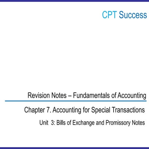 Acc0703 bills of exchange & promissory notes | PPTX