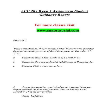 Acc 206 Exceptional Education / snaptutorial.com