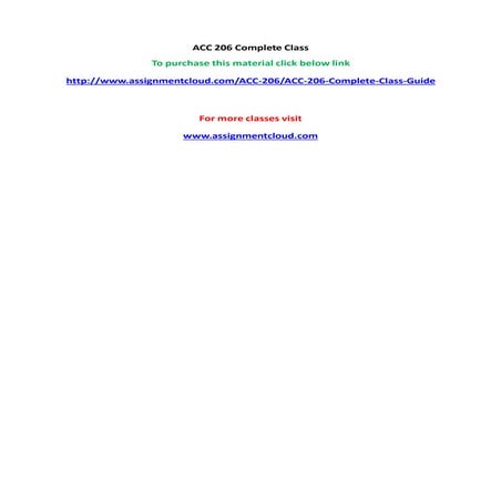 Acc 206 Entire Course New Ppt