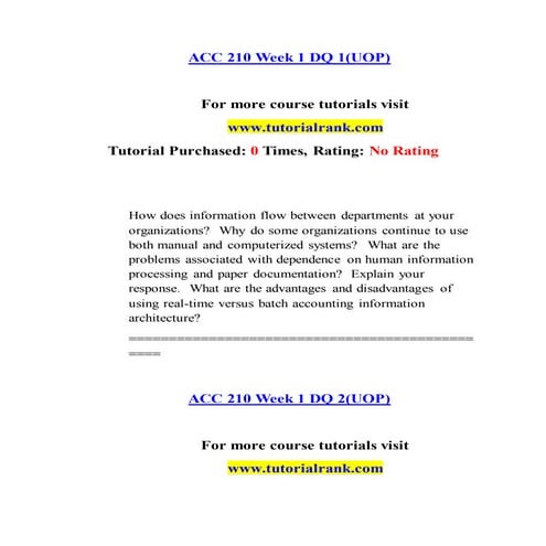 ACC 210 Effective Communication/tutorialrank.com