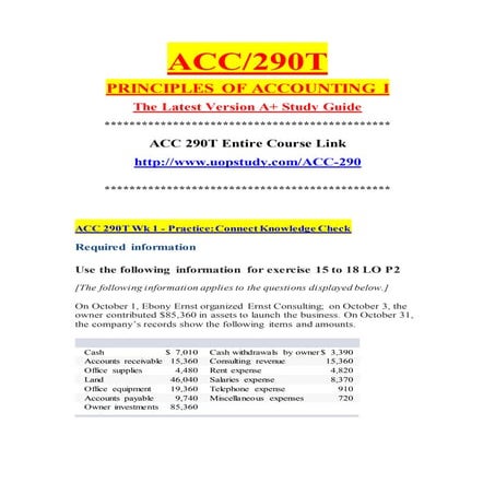 Acc 290 t acc290t acc 290t best tutorials guide uopstudy.com