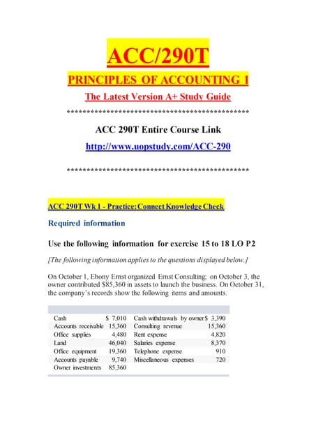 Chapter 2 Basic Financial Statements exercise and solutions | DOCX