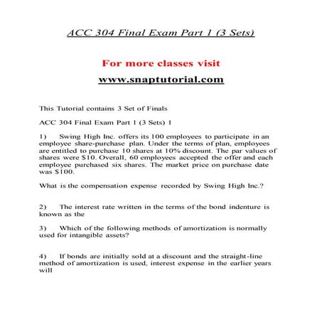 Acc 304 Exceptional Education - snaptutorial.com | Stocks and Bonds ...