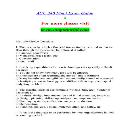 Acc 340 Enhance teaching-snaptutorial.com